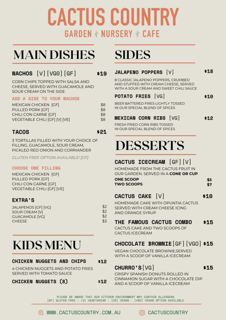 Bar & Restaurant – Cactus Country